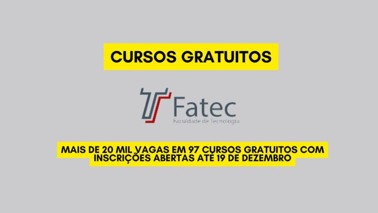 ¿Quieres calificarte gratis? La Fatec está ofreciendo más de 20 mil ...